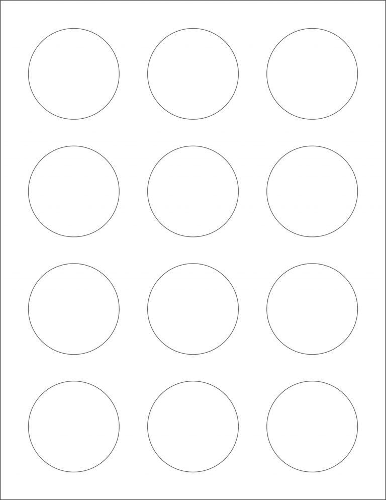 MR830 Dia 2 US Letter Sheet 12 Round Labels MR LABEL