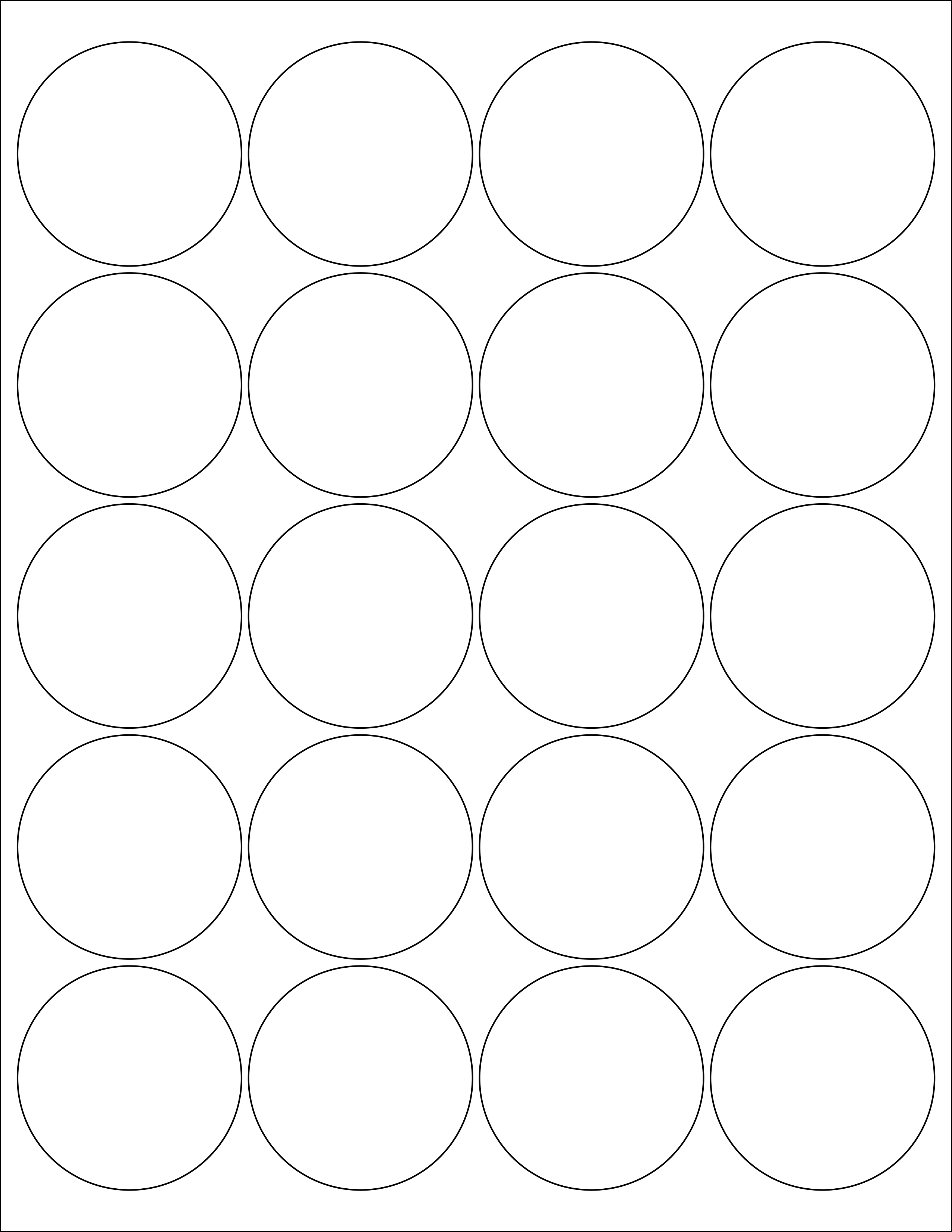 MR632 2 US Letter Sheet 20 Round Labels MR LABEL