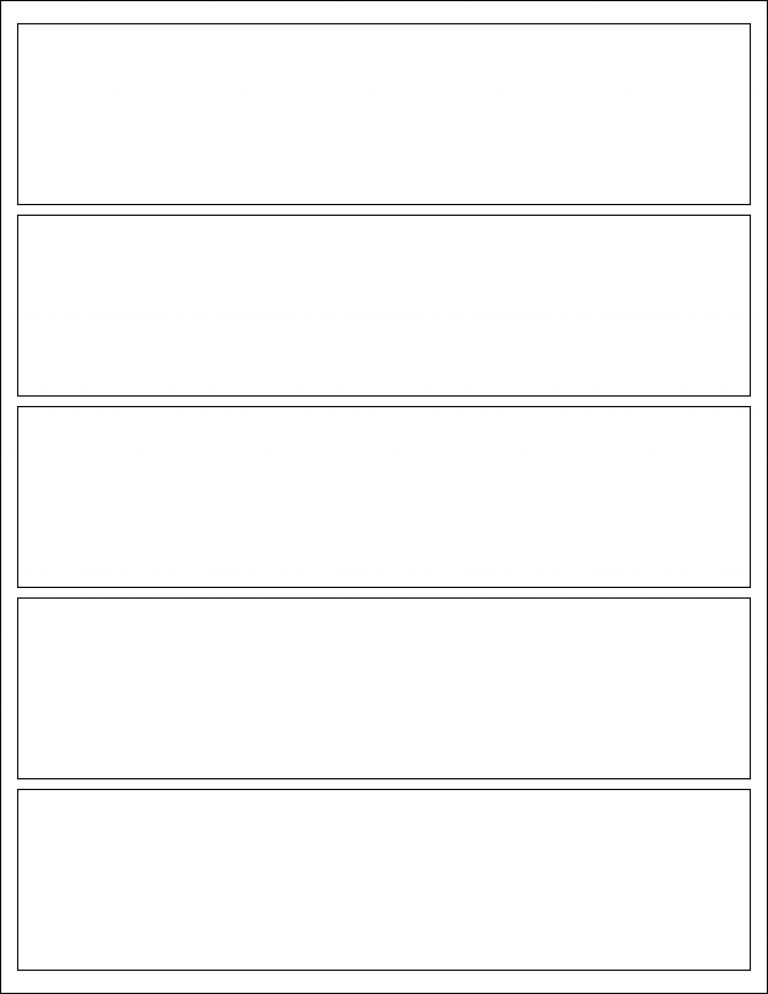 MR535 – 205.9 x 50.8mm – US Letter Sheet – 5 Rectangle Labels – MR-LABEL