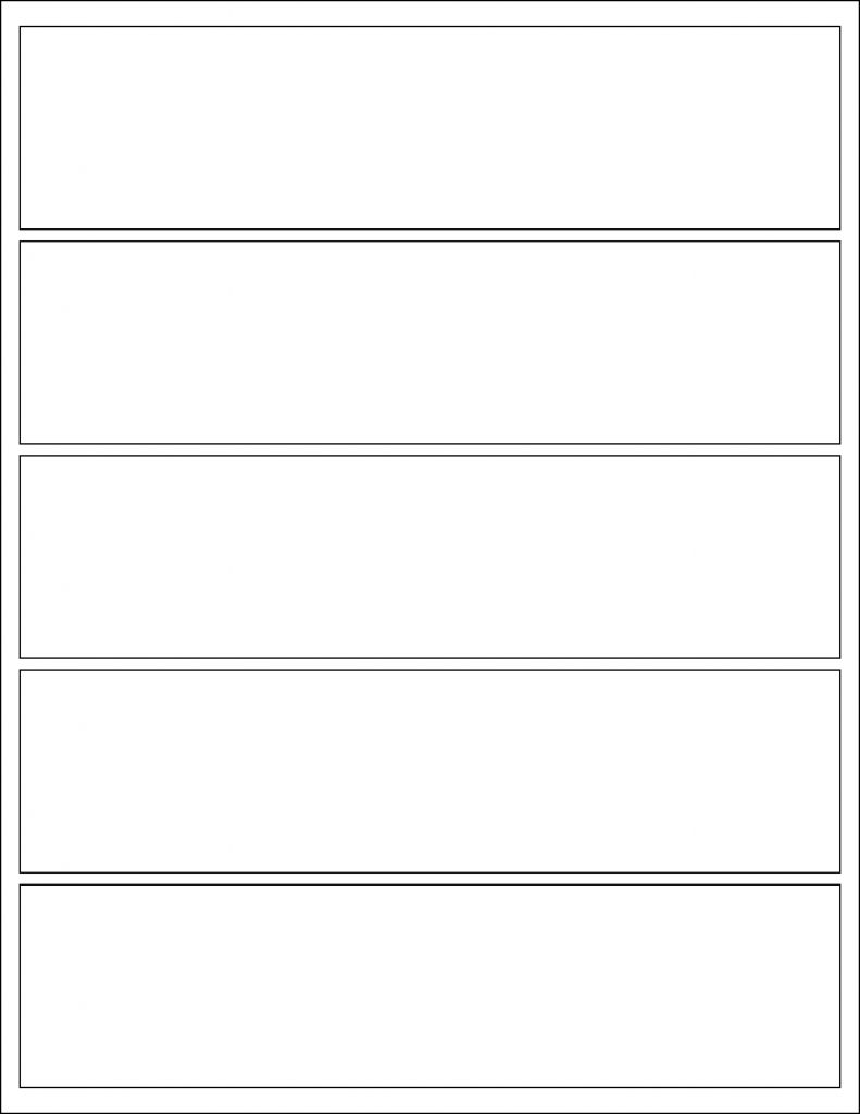 MR535 – 205.9 x 50.8mm – US Letter Sheet – 5 Rectangle Labels – MR-LABEL