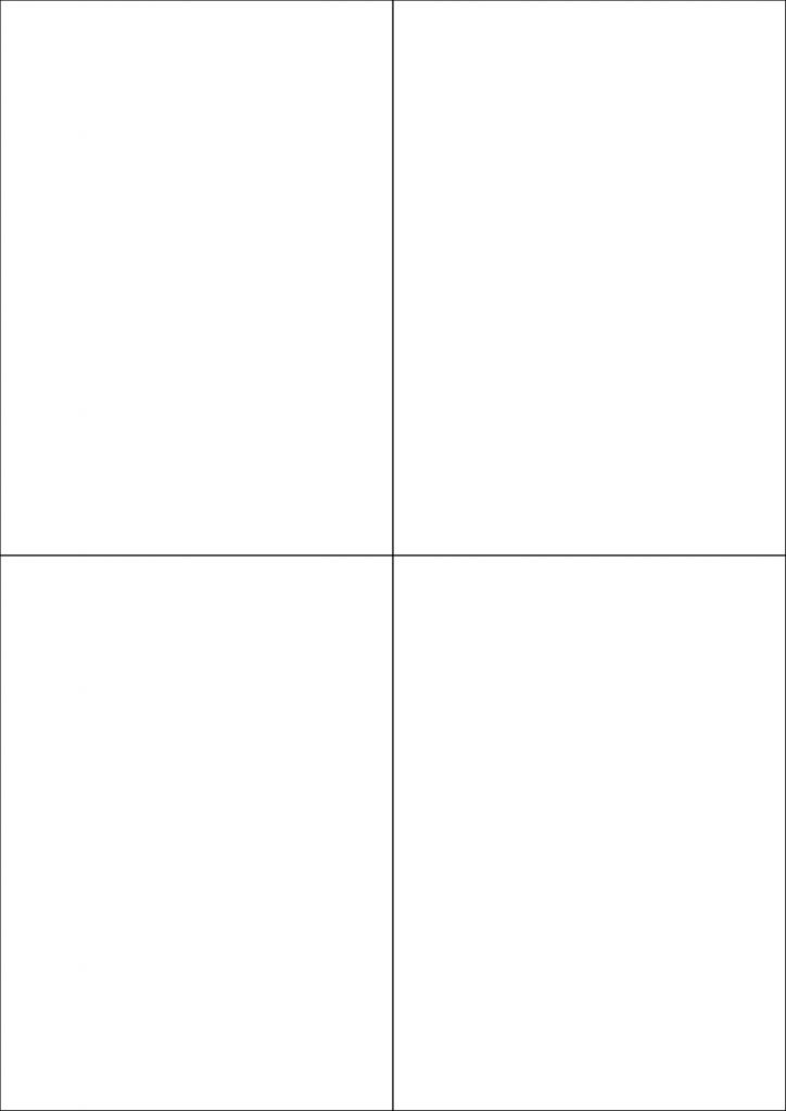 MR122 – 148.5 x 105mm – A4 Sheet – 4 Rectangular Square Corners – MR-LABEL