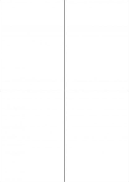 MR122 – 148.5 x 105mm – A4 Sheet – 4 Rectangular Square Corners – MR-LABEL