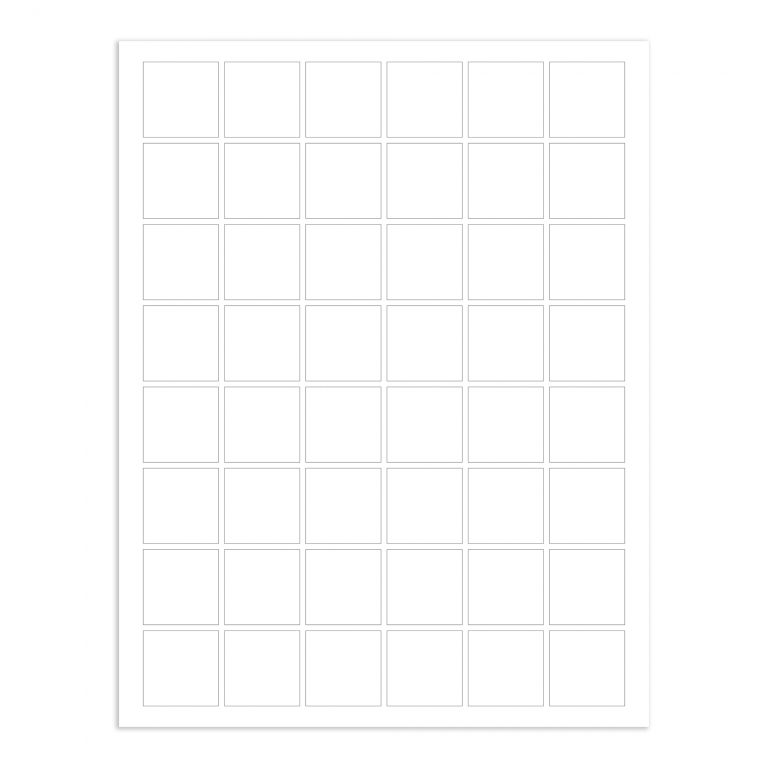Mr-Label – Removable Self- Adhesive Square Labels – US Letter Sheet ...
