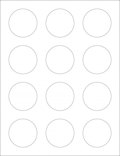 MR830 – Dia 2″ – US Letter Sheet – 12 Round Labels – MR-LABEL