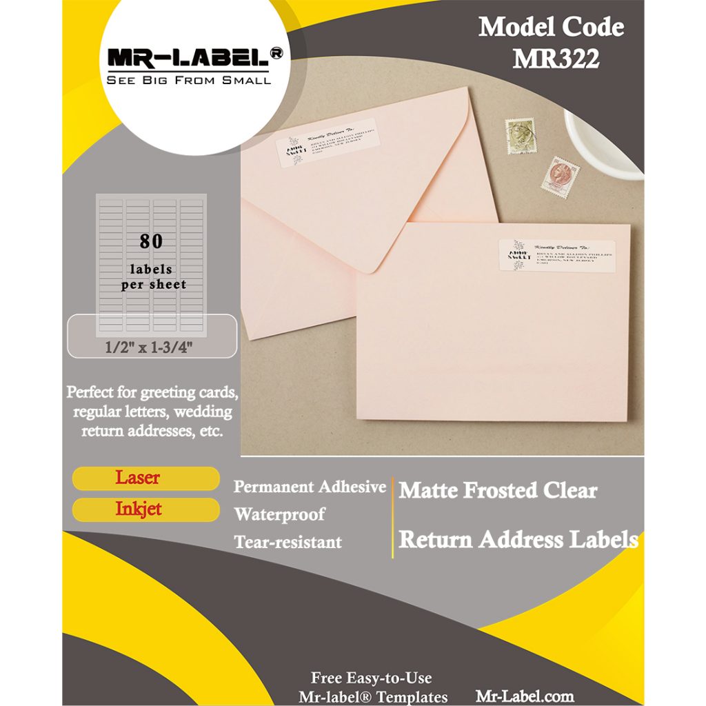 Mr-Label – Clear Waterproof Sticker Paper – Permanent Adhesive – Inkjet ...