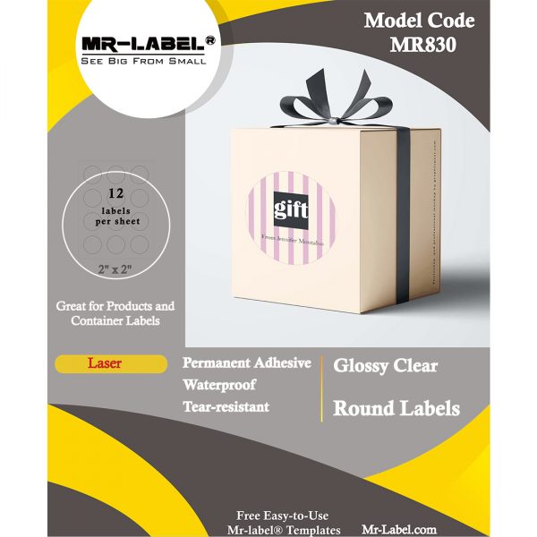 MR-Label Glossy Clear Multipurpose Labels – for Handrafts | DIY | Gifts ...