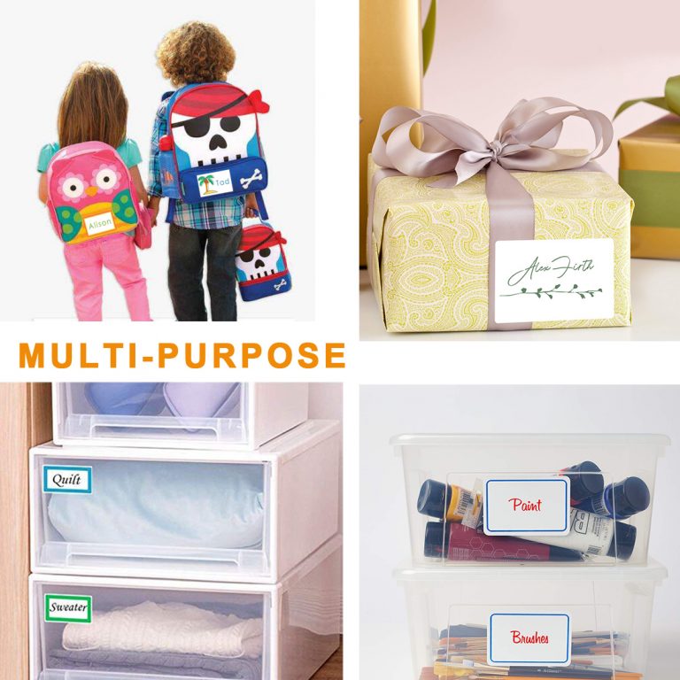 Mr-Label 2-1/3″ x 3-3/8″ Matte White Name Badges – Personalized Name ...