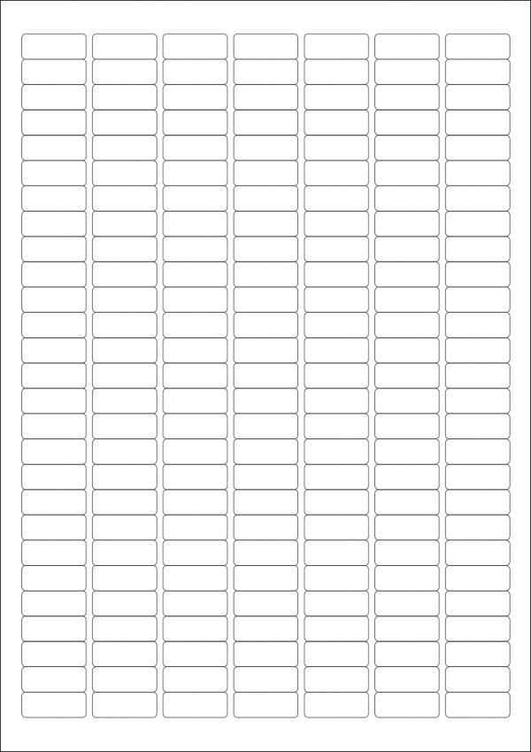 MR111 – 25.4 x 10 mm – A4 Sheet – 189 Rectangle Labels – MR-LABEL