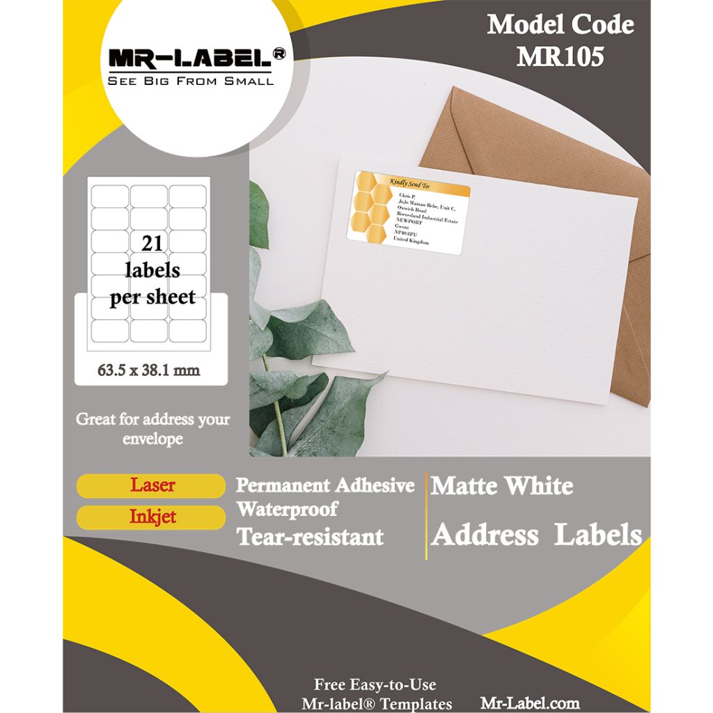 US Letter Sheet – MR-LABEL