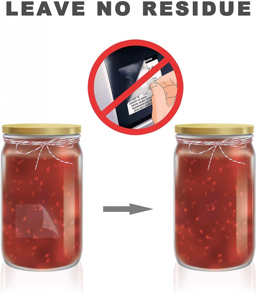 Mr-Label 52 x 83.8mm Glossy Clear Rectangle Labels for Inkjet Printer ...