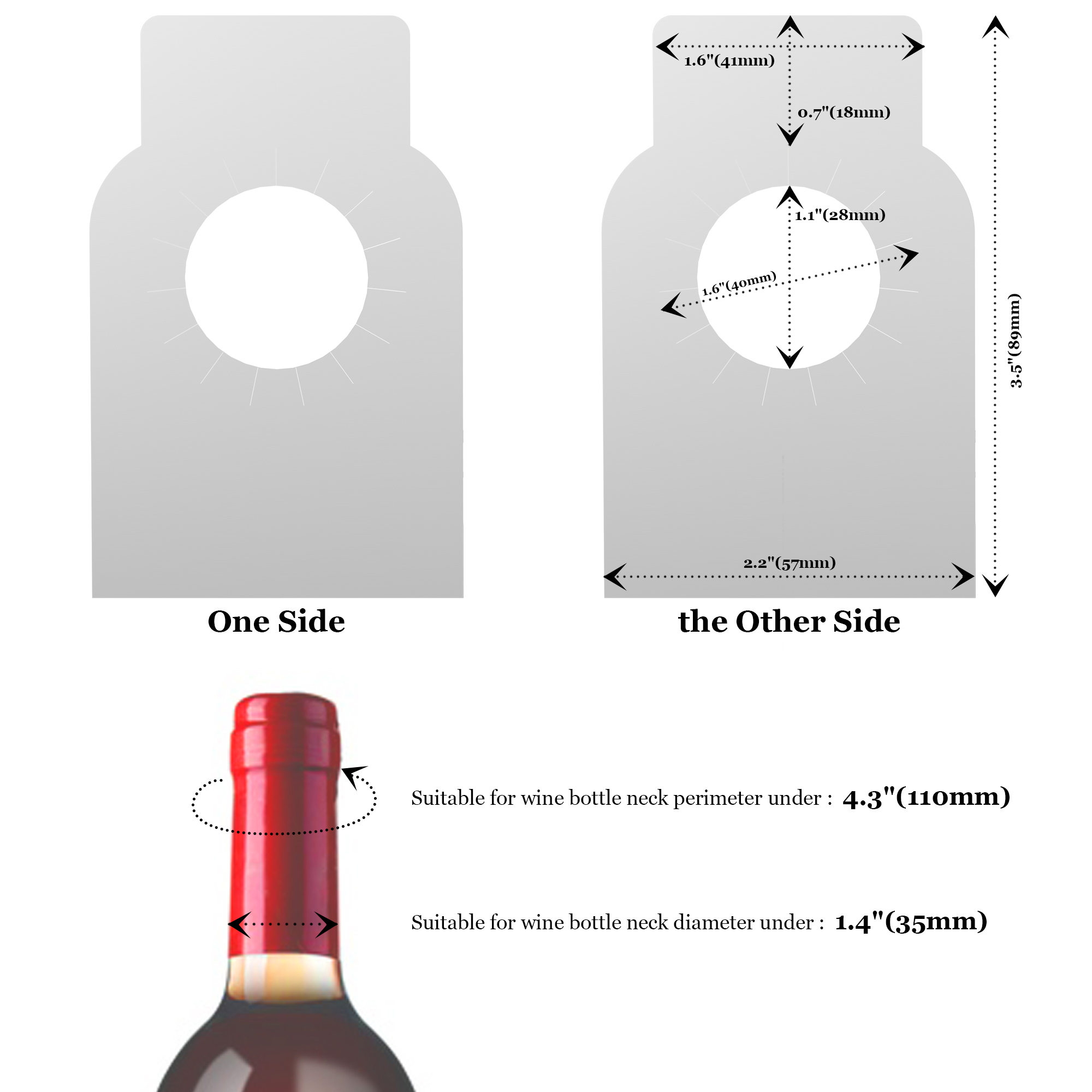 Mr-Label – Plastic Wine Bottle Tags – Reusable Bottle Neckers – Durable ...