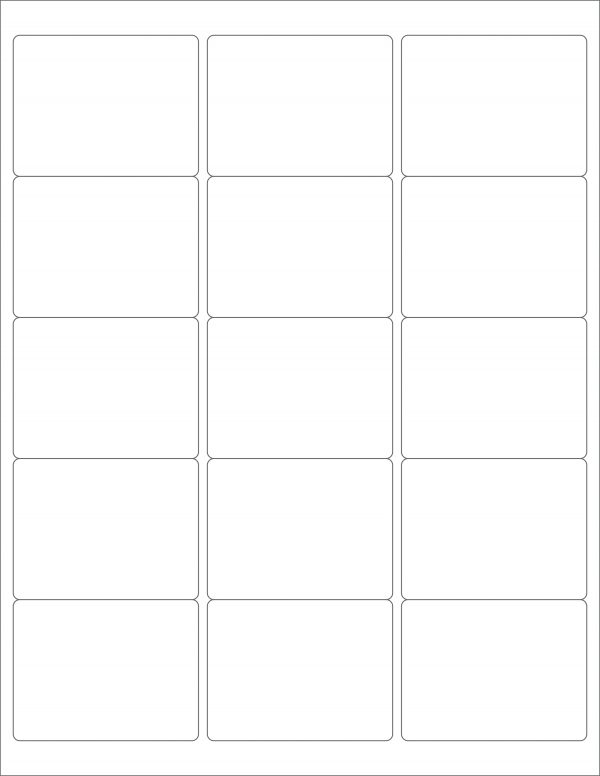 MR680 – 2″ x 2-5/8″ – US Letter Sheet – 15 Rectangle Labels – MR-LABEL