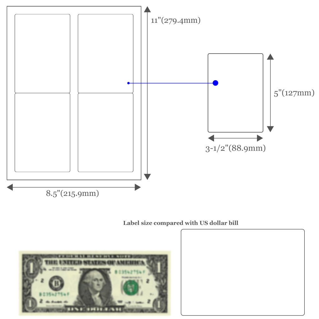 Mr-Label -3-1/2″ x 5″ Matte White Address Labels – Permanent Adhesive ...