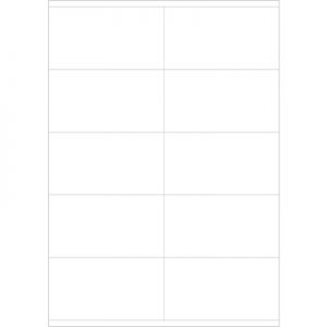 MR540 – 105 x 57mm – A4 Sheet – 10 Rectangular Square Corners – MR-LABEL