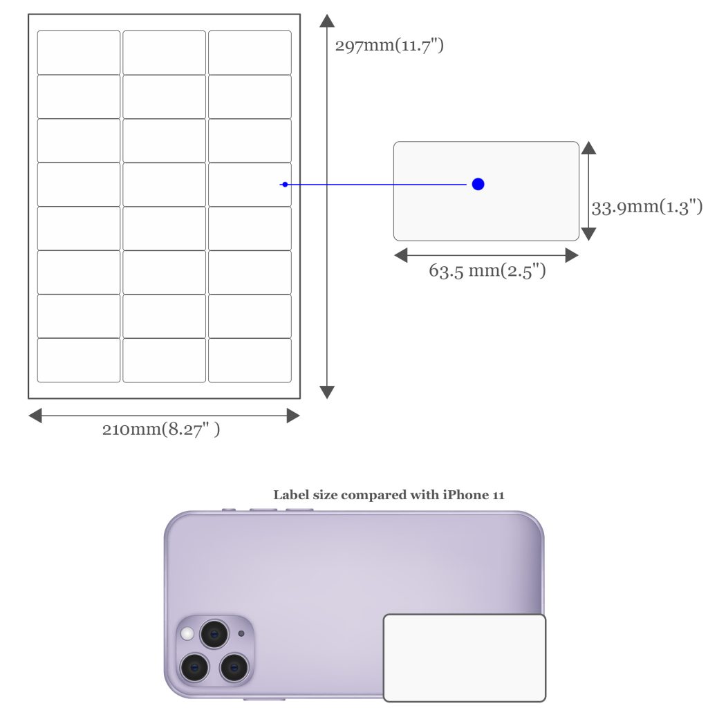 Mr-Label – 63.5 x 33.9mm Matte White Address Labels – Permanent ...