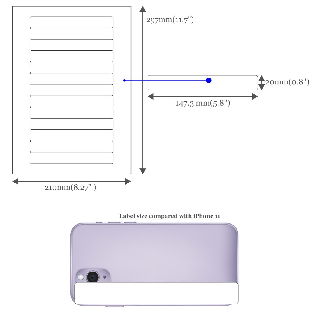 Mr-Label – 147.3 X 20mm Matte White VHS Video Cassette Labels–Permanent ...