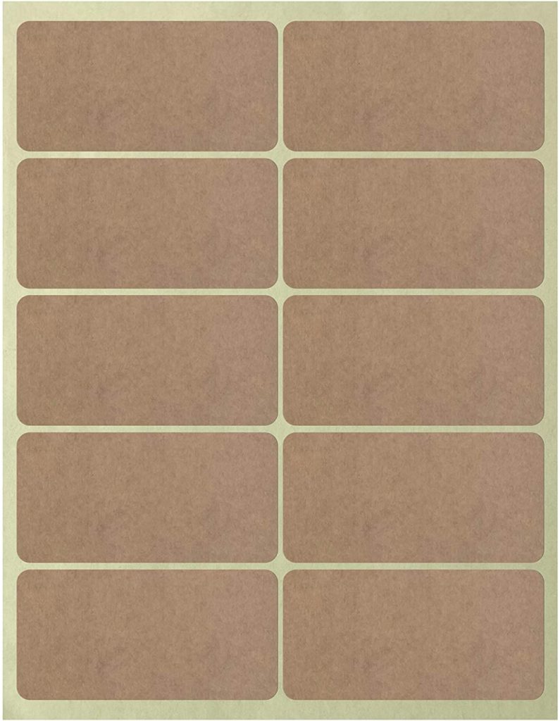 Mr-Label 2”×4” Printable Natural Kraft Brown Label Sticker – for Mason ...