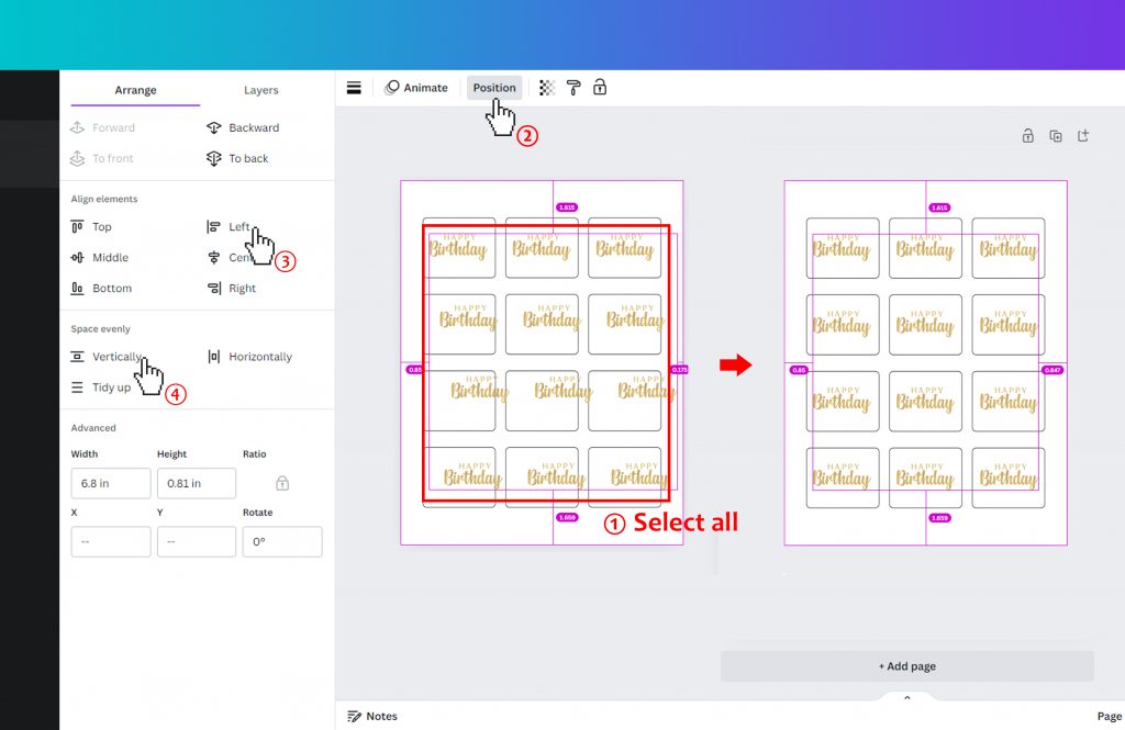 How to use Canva template – MR-LABEL